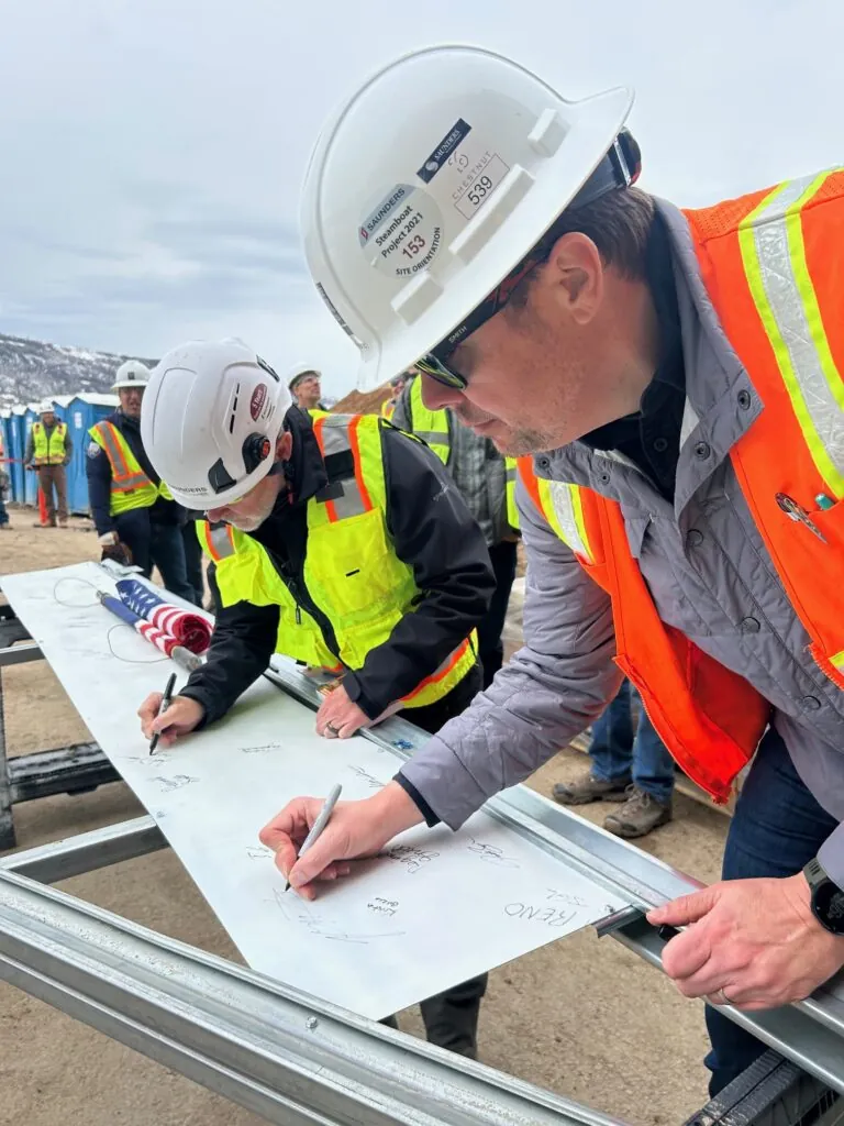 The Amble Project in Steamboat Springs Celebrates Topping Out | Saunders